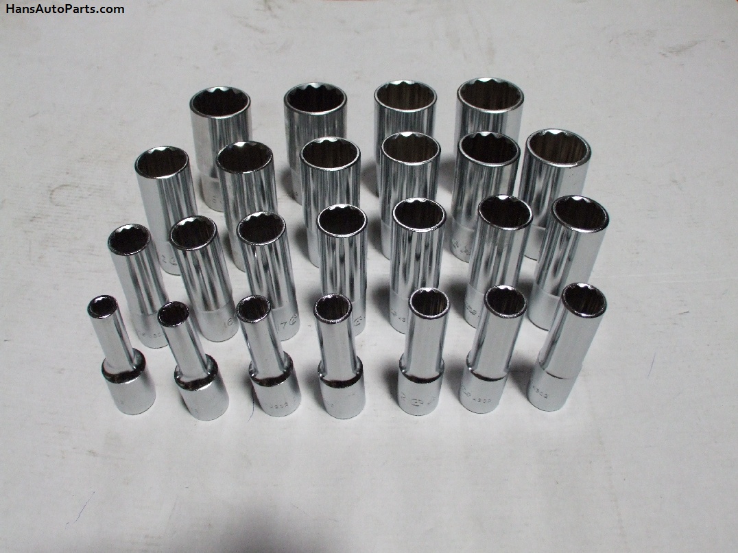 ROT111976TB $89 Set of 24 Deep Sockets 1/2 Inch Drive 6 Point Sizes 8mm-32mm.