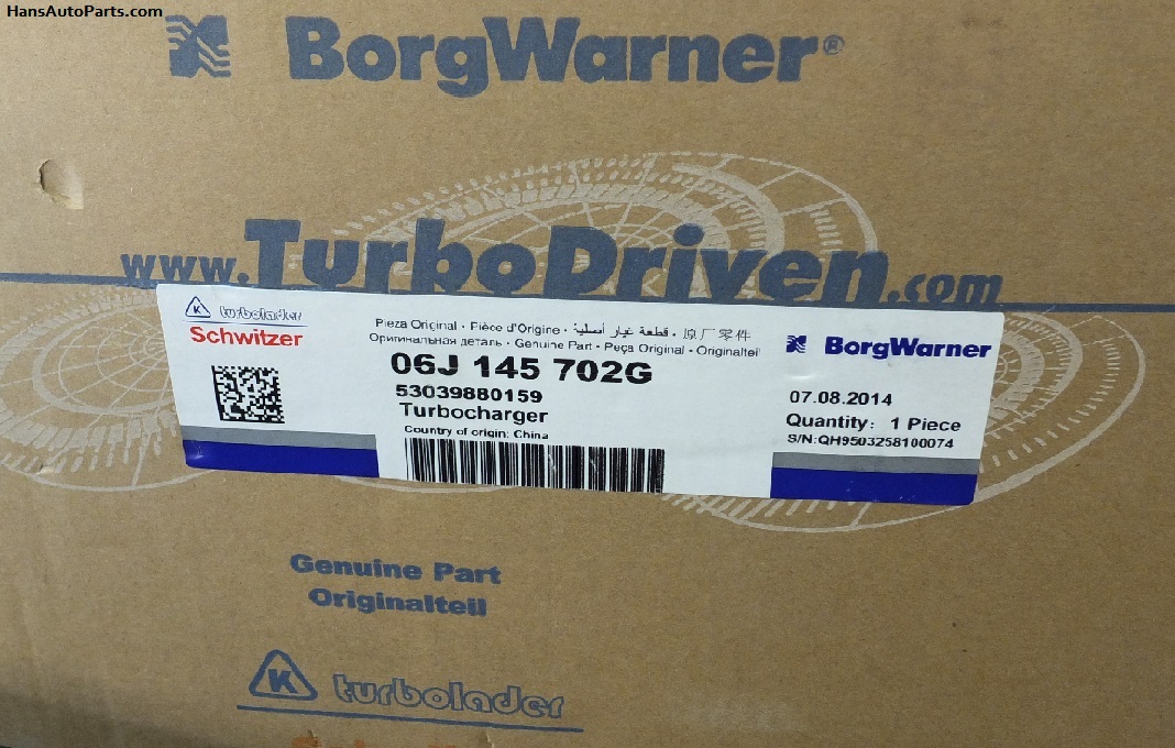 06J145701J $445.00 Rebuilt Complete or New Borg Warner Turbocharger VW 2.0T
