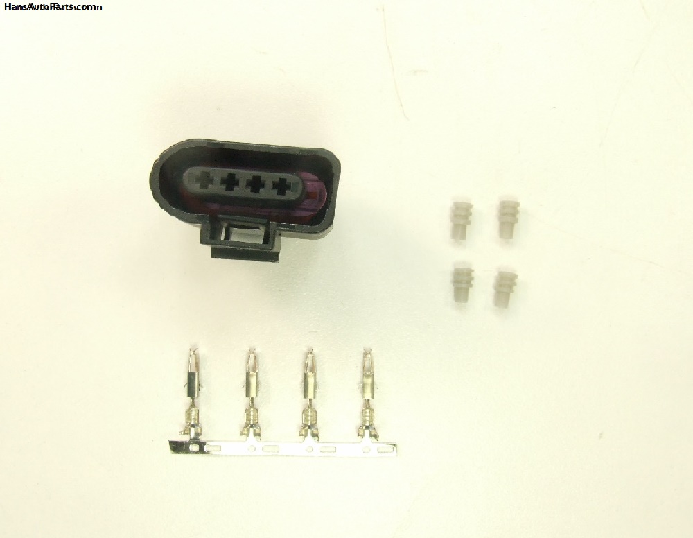 1J0973704 $5 VW Audi Black 4 Pin Electrical Connector Beetle Golf Audi