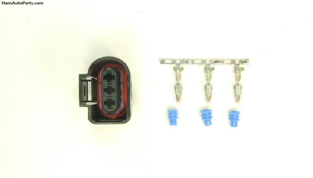 1J0973723 $6 VW Audi Black 3 Pin Electrical Connector Beetle Golf Jetta ...