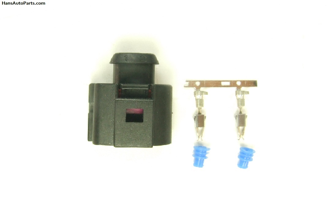 3B0973722A $5 VW Audi Black 2 Pin Electrical Connector Jetta