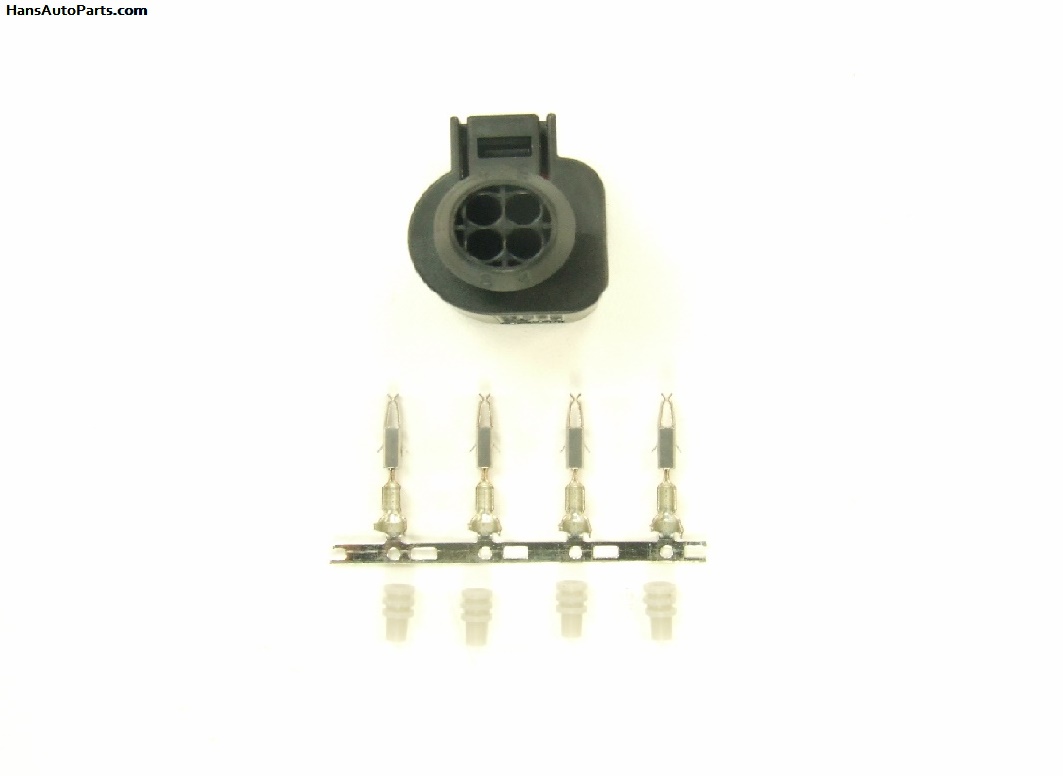 4B0973712 $7 VW Black Female 4 Pin Connector Beetle Golf Jetta