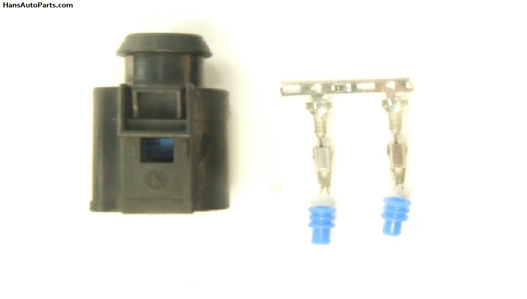 4D0971992A $5 VW Audi Black 2 Pin Electrical Connector Golf Jetta Audi