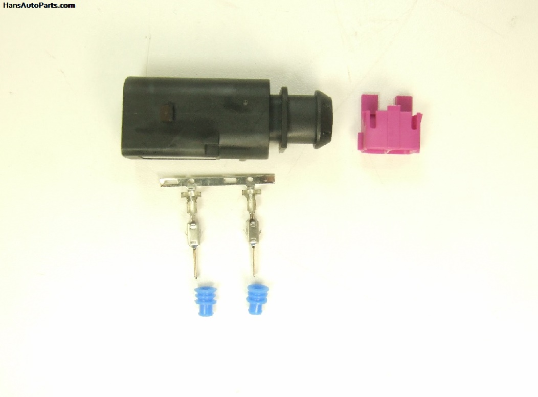 8D0973822 $5 VW Audi Black 2 Pin Electrical Connector Golf Jetta Audi